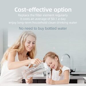 Weiss Wasser Ultra-Filtration Under Sink Water Filter, Reduces Lead, Chlorine, Bad Taste & Odor, Under Counter Water Filter Direct Connect to Kitchen Faucet, with Dedicated Faucet,WU2.SH01