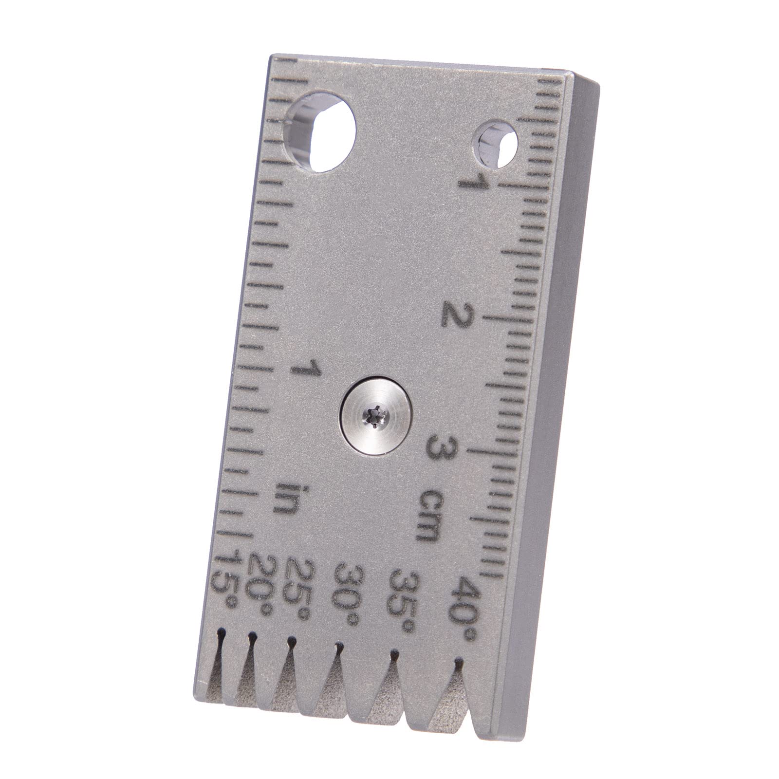 TACRAY Titanium Bevel Gauge for Knife and Axe (Angle Protractor Range 15°-40°), Multi-FunctionalTools with Screwdrivers (T6/T8) and Small Straight Scale in Centimeters/Inches