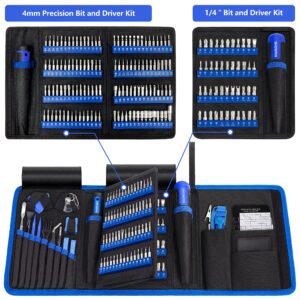 SHOWPIN Precision Repair Screwdriver Set: 191 in 1 Computer Repair Tool Kit with 164 Bits - Multi Screwdriver for Laptop PC Household Refrigerator Washing Machine Dryer HVAC