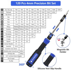 SHOWPIN Precision Repair Screwdriver Set: 191 in 1 Computer Repair Tool Kit with 164 Bits - Multi Screwdriver for Laptop PC Household Refrigerator Washing Machine Dryer HVAC