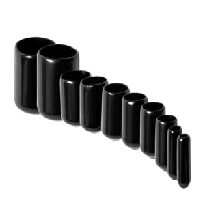 UTSAUTO 100Pcs Flexible Rubber End Caps 10 Most Popular Size Round Screw Thread Protectors Black Vinyl Blot Protector Safety Caps Kit for Tube Screw Bolt (2mm,3mm,5mm,6mm,6.5mm,7mm,8mm,9mm,10mm,12mm)