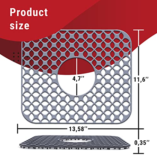 Kitchen Sink Protector 13.58" x 11.6" - Sink Mats for Bottom of Kitchen Sink - Sink Protectors for Kitchen Sink - Sink Mats and Protectors - Dish Drying Mat for Stainless Steel Sink