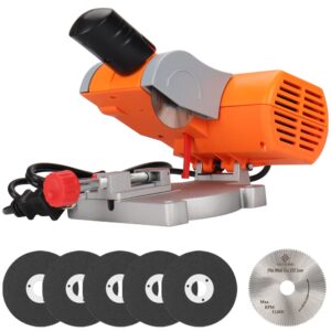 benchtop cut-off saw miniature compound-cutting - si fang mini miter cut-off chop saw for metal wood plastic crafts making carbon arrow shafts cutting, max 45° adjustable small electric table saw