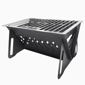 Bodkar Charcoal Grill, Small BBQ Grill Portable Lightweight smoker Grill, Barbecue Grill desk Tabletop Outdoor Grill for Camping Picnics Garden Beach Party 6"*4.6"*4.9"