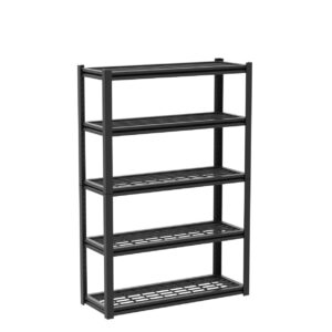 REIBII 40" W Garage Shelving 2000LBS Heavy Duty Storage Shelves 5 Tier Metal Shelves for Storage Rack Garage Shelf Shelving Units and Storage Shelves Pantry Industrial Shelves, 72" Hx40''Wx17.8''D