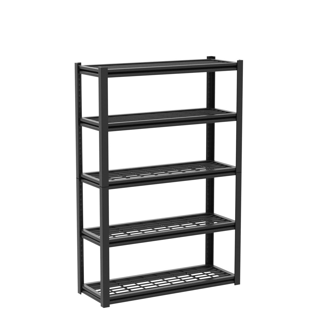 REIBII 40" W Garage Shelving 2000LBS Heavy Duty Storage Shelves 5 Tier Metal Shelves for Storage Rack Garage Shelf Shelving Units and Storage Shelves Pantry Industrial Shelves, 72" Hx40''Wx17.8''D