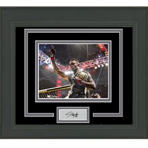 framed israel adesanya facsimile laser engraved signature auto ufc 15x16 photo