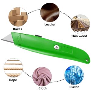 DIYSELF 2Pack Utility Knife Box Cutter Retractable and 50Pack Utility Knife Blades Box Cutter Blades