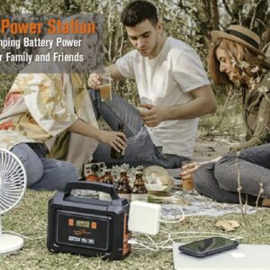 POWSTREAM 100W Portable Power Station Solar Generators 167Wh Lithium Battery Power Supply with 110V AC Outlet, 2 DC Ports, 4 USB Ports, LED Flashlights for CPAP Home Camping Emergency Backup