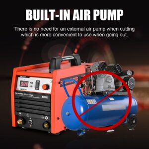 HITBOX 40 Amp Plasma Cutter with Built-In Air Compressor 220V Digital Inverter IGBT Clean Cut Plasma Cutting Machine HBC8000PRO