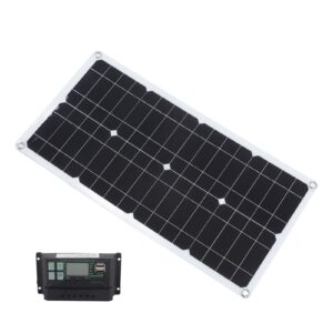 Solar Battery, 250W Monocrystalline Solar Panel Kit with 10A Charge Controller Dual USB Ports for RV Car Boat Battery Charging