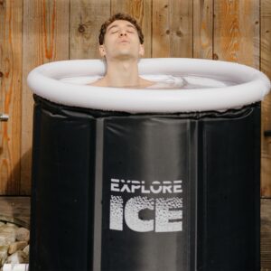 Explore Fitness Large Portable Ice Baths *Dec 2023 Upgrade* For Recovery/Cold Water Therapy Tub/Outdoor/Ice bath Tub For Athletes/Folding Bathtub Adult/Plunge Pool