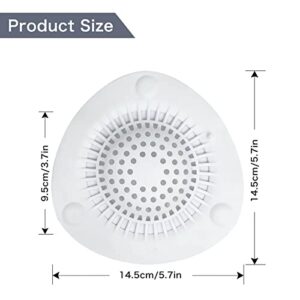 Shower Drain Cover Bathtub Hair Catcher Stopper Drain Strainers for Kitchen Sink Bathroom Tub 3 Pack White