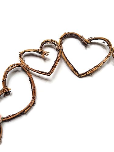 Vine Hearts Rustic Garland for Bridal Shower, Fall Wedding Reception Head Table, Baby Showers - In Choice of Length