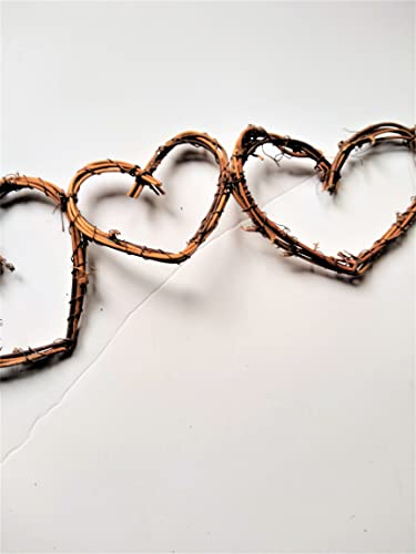 Vine Hearts Rustic Garland for Bridal Shower, Fall Wedding Reception Head Table, Baby Showers - In Choice of Length