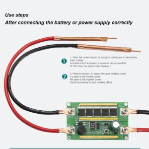 FOUF Welding Machine Circuit Board,Welding Machine Pen DIY Portable 12V Battery Storage Spot Welder Pen PCB Circuit Board Welding Current,DIY Portable Battery Storage Spot Welder(Bare metal full set)