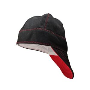 ap light weight cotton durable black canvas welder welding cap protective caps (as1, numeric, numeric_8, 8)