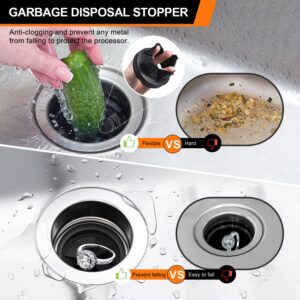 BOTEMY Garbage Disposal Splash Guards 3-1/8" Sink Baffle Garbage Disposal Stopper Rubber Drain Plugs Food Waste Disposer Accessories for Waste King, Whirlaway, GE Garbage Disposals