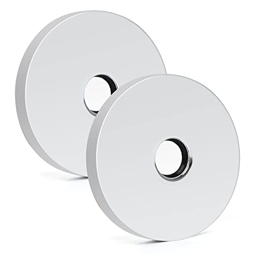 OPERMAXER Shower Escutcheon Plate, 2pcs Modern Shower Arm Flange 3.5'', Universal Shower Head Arm Replacement Escutcheon Cover Plate, Escutcheon Wall Cover(Chrome)