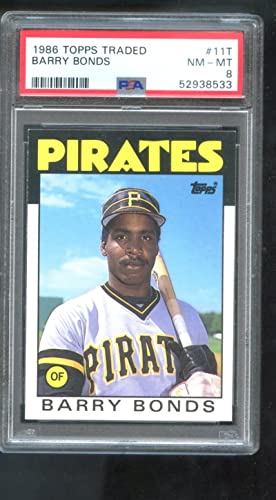 Barry Bonds Rookie Card 1986 Topps Traded #11T PSA 8