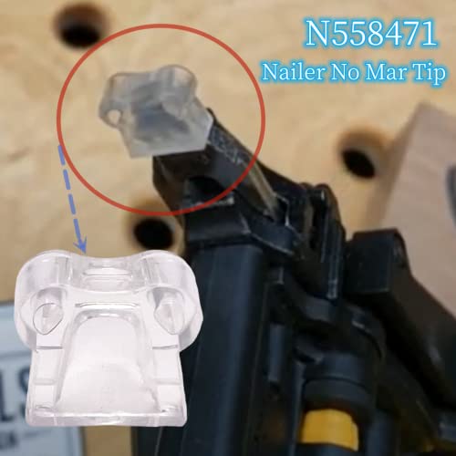 N558471 N569446 Nailer No Mar Tip （4 PCS）Compatible with DeWalt Replaces DCN680D1 DCN681B SURPOUF