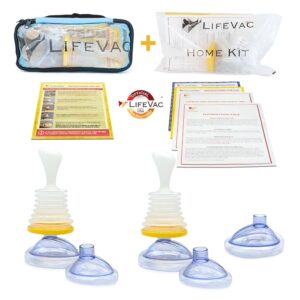 lifevac - choking rescue device home kit for adult and children first aid kit, portable choking rescue device, home and travel combo kits (blue) perfect for baby showers