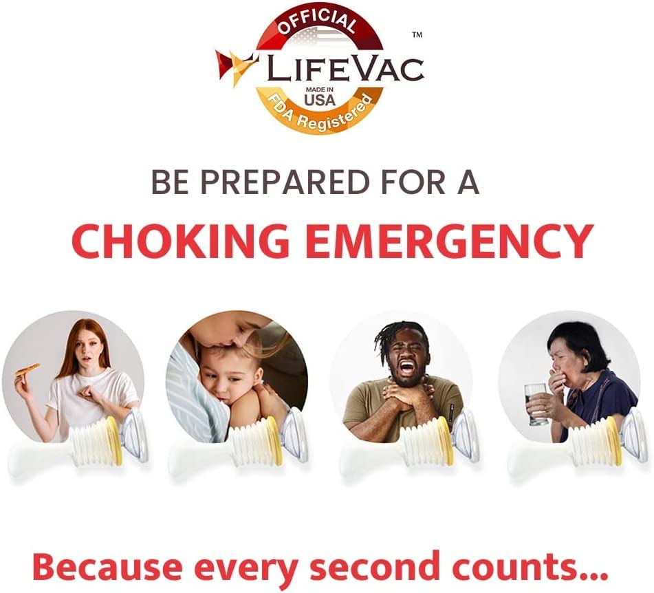 LifeVac - Choking Rescue Device Home Kit for Adult and Children First Aid Kit, Portable Choking Rescue Device, Home and Travel Combo Kits (Blue) Perfect for Baby Showers