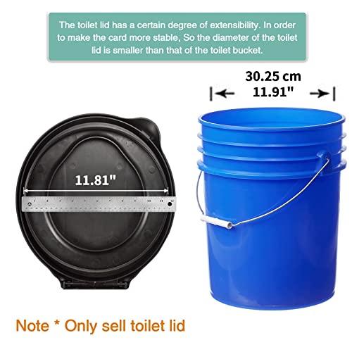 Sailortenx Bucket Toilet Seat with lid,5 Gallon Luggable Loo Bucket Toilet Seat-Portable Toilet Seat for Camping Toilet Bucket Outdoor Boating for Bucket Toilet Lid