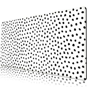 Boho Desk Mat, Polka Dot Large Mouse Pad Desk Pad Boho Desk Accessories for Women Office Decor, XXL Mousepad Long Laptop Keyboard Mouse Mat 31.5''X15.7'' Non-Slip Rubber Base with Stitched Edges