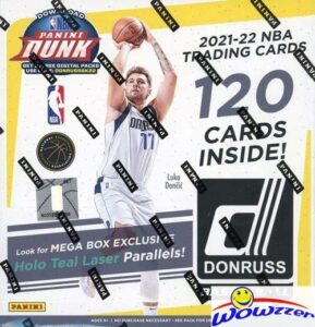 2021/22 panini donruss basketball exclusive massive factory sealed mega box with 120 cards! look for rookies & autos of cade cunningham, evan mobley, scottie barnes, jalen green & many more! wowzzer!