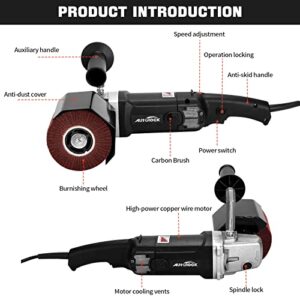 Autolock Metal Burnishing Machine,Electric Sander Polisher, With 4 Burnishing Wheels for Metal and Stainless Steel Polishing