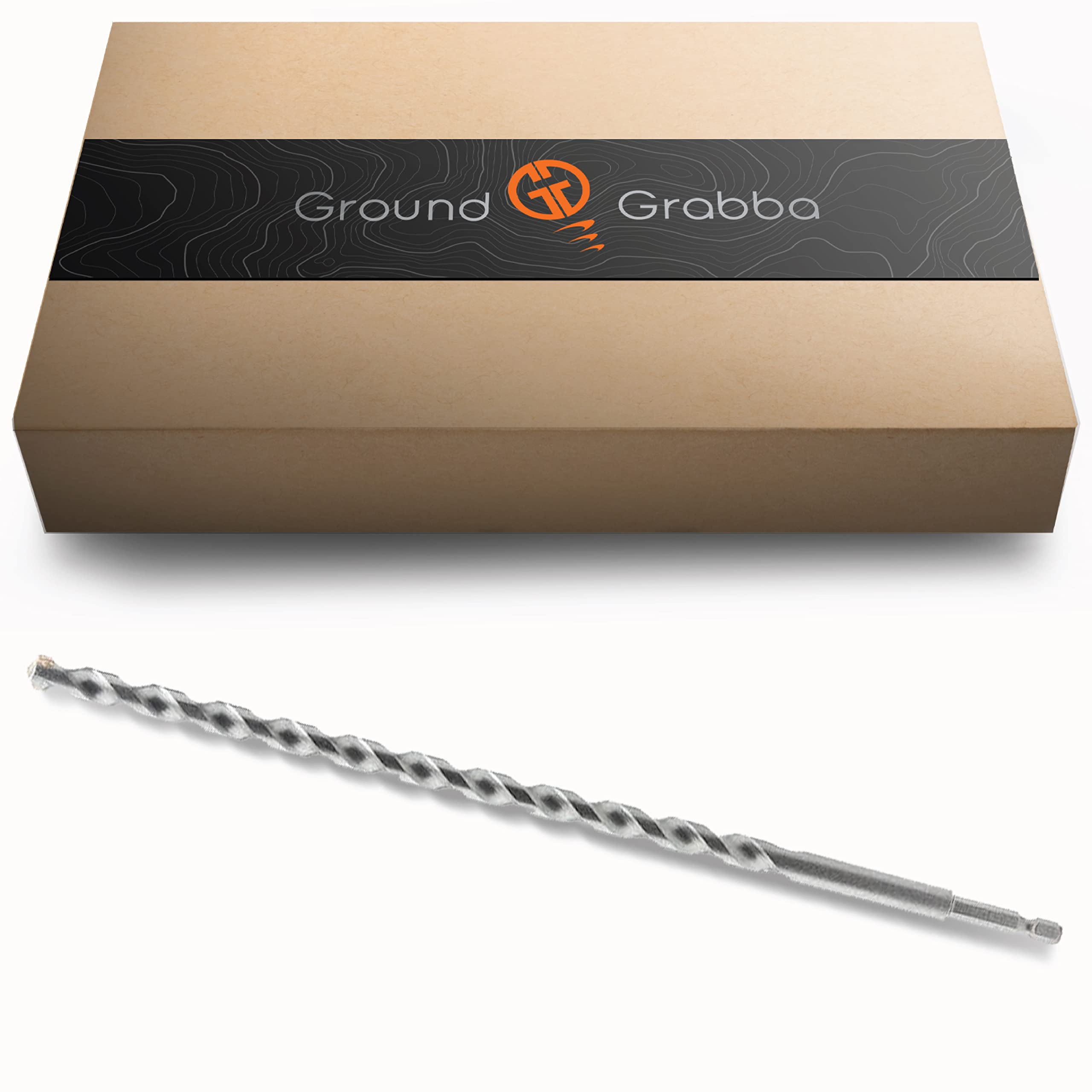 GroundGrabba Steel Masonry Drill Bit (24 Inch Hex Speed Shank)