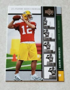 2005 upper deck aaron rodgers premiere rookie card