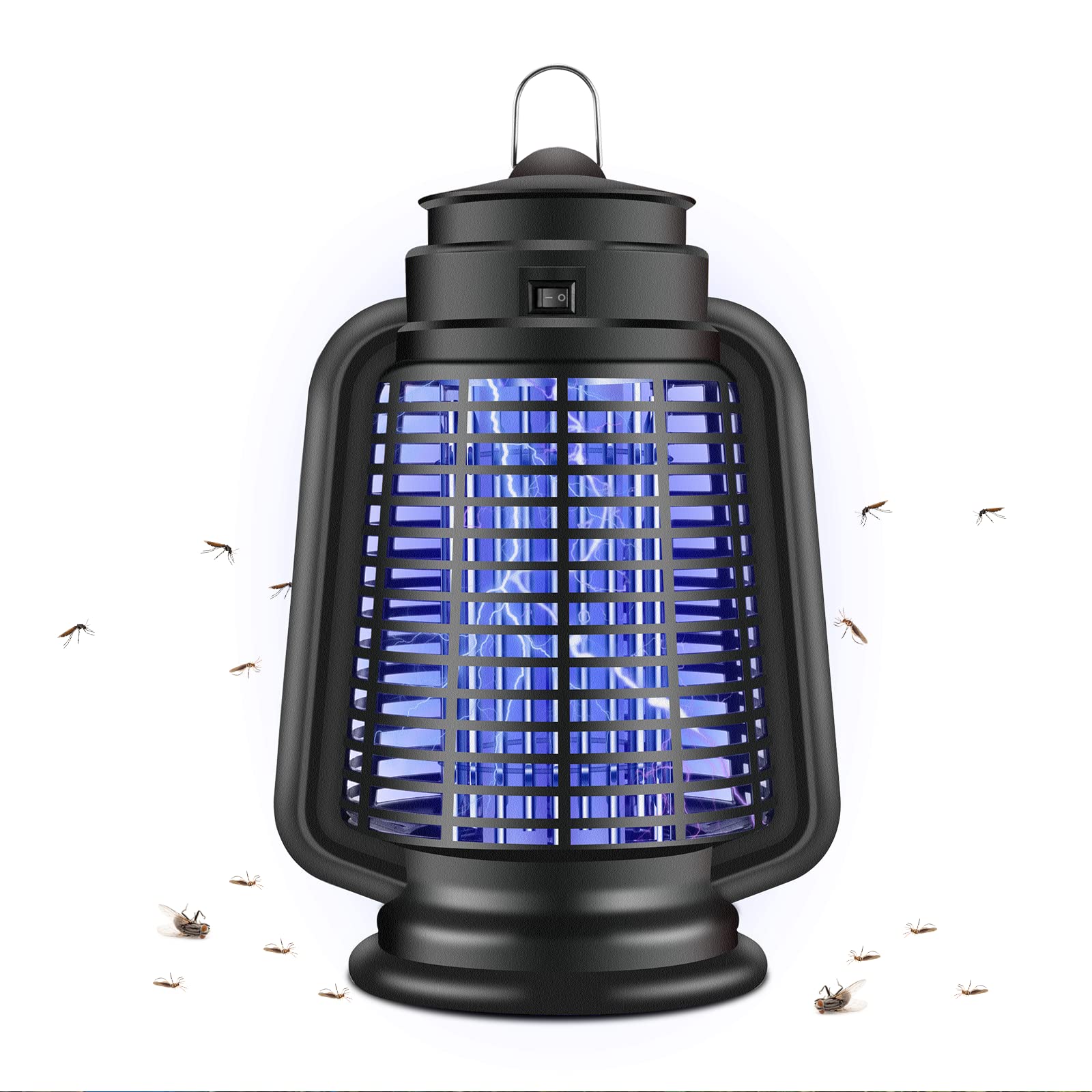 ICFPWR Bug Zapper Outdoor, 18W Powerful Electric Fly Traps Outdoor for Patio Backyard and Home, 4200V Mosquito Zapper Bug Zapper Indoor for Mosquitoes Flies Bugs(Black)