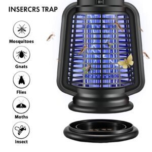 ICFPWR Bug Zapper Outdoor, 18W Powerful Electric Fly Traps Outdoor for Patio Backyard and Home, 4200V Mosquito Zapper Bug Zapper Indoor for Mosquitoes Flies Bugs(Black)