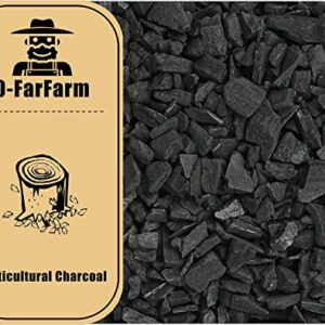 O-FarFarm Horticultural Charcoal for Potted Plants 2 QT, Hardwood Charcoal for Potting Soil Amendment, Orchids, Terrariums, and Gardening