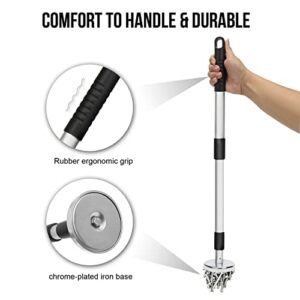 JOYFUL&HOPEFUL Magnetic Pickup Tool, Heavy Duty Telescopic Magnet Stick for Nails Nuts Screws Bolts in Yard and Garage, 40LB Magnet from 16inch to 32inch