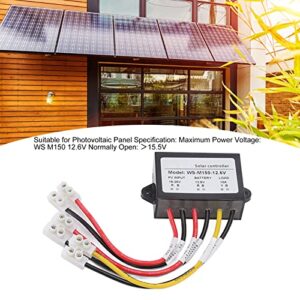 150W 10A 12V MPPT Solar Controller Module IP67 Anti Backflow 24 Hours Load Output Solar Panel Battery Regulator for Solar System Boat(WS M150 12.6V Normally Open)