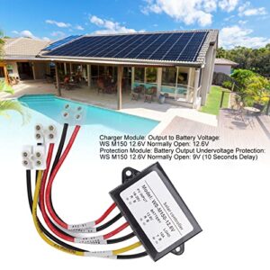 150W 10A 12V MPPT Solar Controller Module IP67 Anti Backflow 24 Hours Load Output Solar Panel Battery Regulator for Solar System Boat(WS M150 12.6V Normally Open)