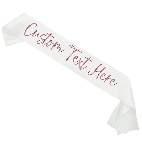 Custom Text Satin Sash | Custom Quote Sash Custom Sash Personalized Sash Birthday Sash Bachelorette Sash Bride to Be Sash