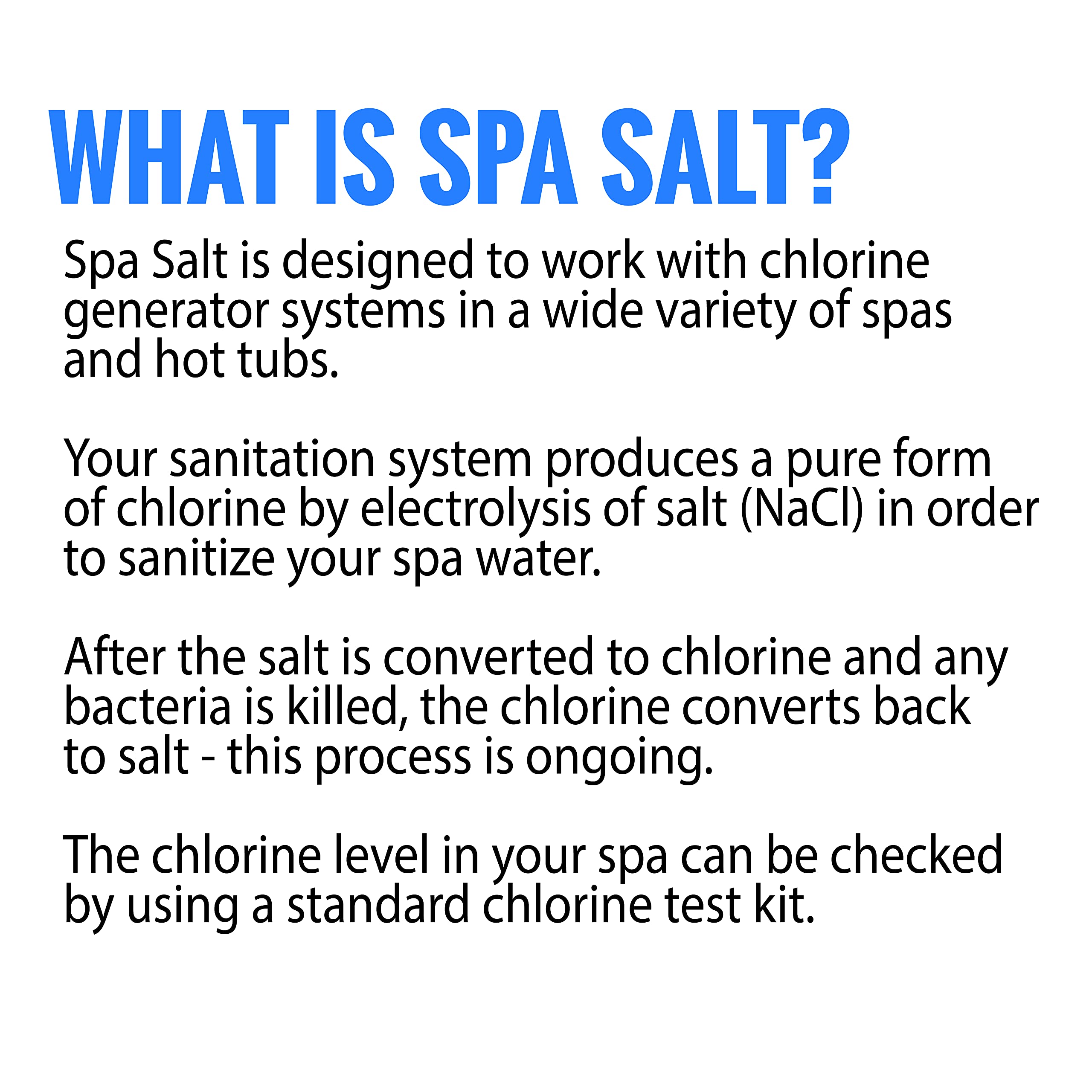 Hot Tub Spa Salt - Pool Salt for Salt Systems and Chlorine Generators Including Ace Freshwater, Hotspring, Jacuzzi, Caldera, Chloromatic - 5 Lbs/500 Gallons - Sea Salt Superstore