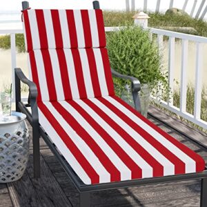 idee-home Chaise Lounge Cushions Outdoor, Lounge Chair Cushion for Outdoor Furniture, Sunbrella Lawn Chair Patio Cushion Replacement, Waterproof Thick Pool Chaise Cushion 72 inches (Striped Pattern)