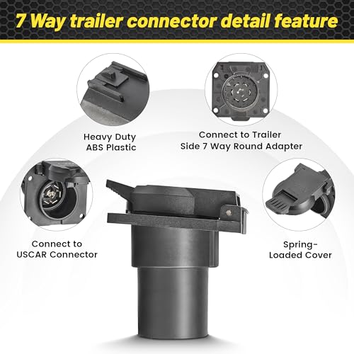 Oyviny Replacement USCAR to 7 Way RV Blade Trailer Connector for Chevy, Ford, GMC and Nissan, Silverado Trailer Plug, Factory Tow Package and USCAR Socket Required