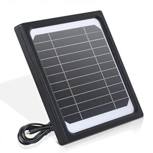 5w trail camera solar panel, 12v solar battery kit build-in 5200mah rechargeable battery, hunting accessories for game camera ip65 waterproof, continuous solar power for cameras