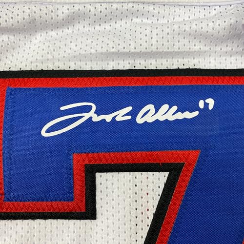 Facsimile Autographed Josh Allen Buffalo White Reprint Laser Auto Football Jersey Size Men's XL