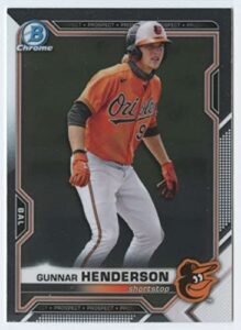 2021 bowman draft chrome #bdc-175 gunnar henderson baltimore orioles baseball nm-mt