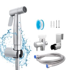 ya mi multifunctional hand-held bidet spray, bathroom diaper shower, spray, hose and accessories - bidet hand-held toilet sprinkler with dual spray function(one pack)