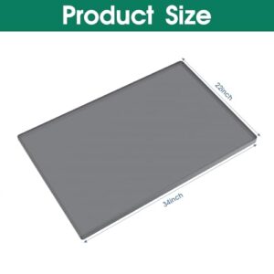 Synrroe Under Sink Mat Kitchen Cabinet Tray - 34" x 22", Flexible Waterproof Silicone Made, Disifenction Surface,Easy to Clean, Durable Under Shelf Liner, Non-Slip Surface