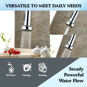 HAMOLER Kitchen Faucet Spray Head Faucet Spout Replacement Pull Down Sprayer Sink Faucet Nozzle Sprayer Kitchen Sink Spray Nozzle Faucet Head Replacement, Chrome