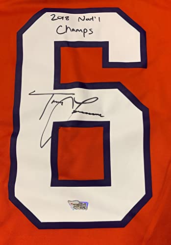 Trevor Lawrence Autographed Clemson Signed Football Jersey 2018 National Champions Fanatics Authentic COA